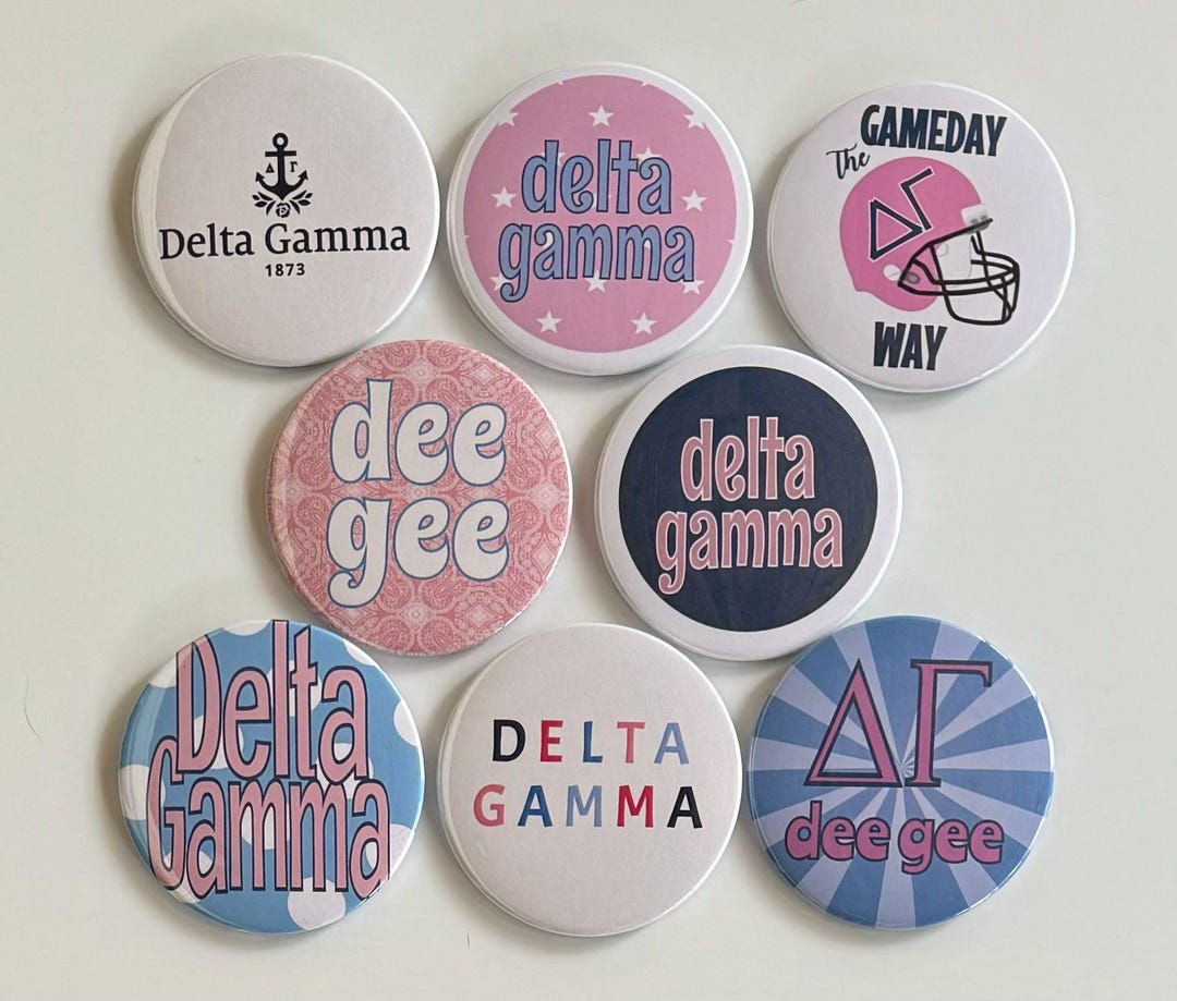 Delta Gamma Button Set (8) - 3" Buttons - Etsy