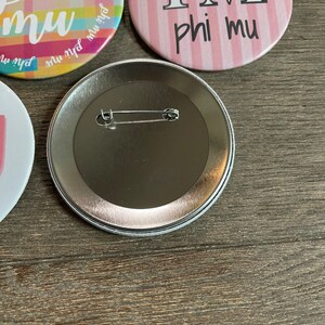 Phi Mu Button Set (7) - 3" Buttons - Etsy