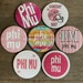 Phi Mu Button Set 7 3 Buttons - Etsy