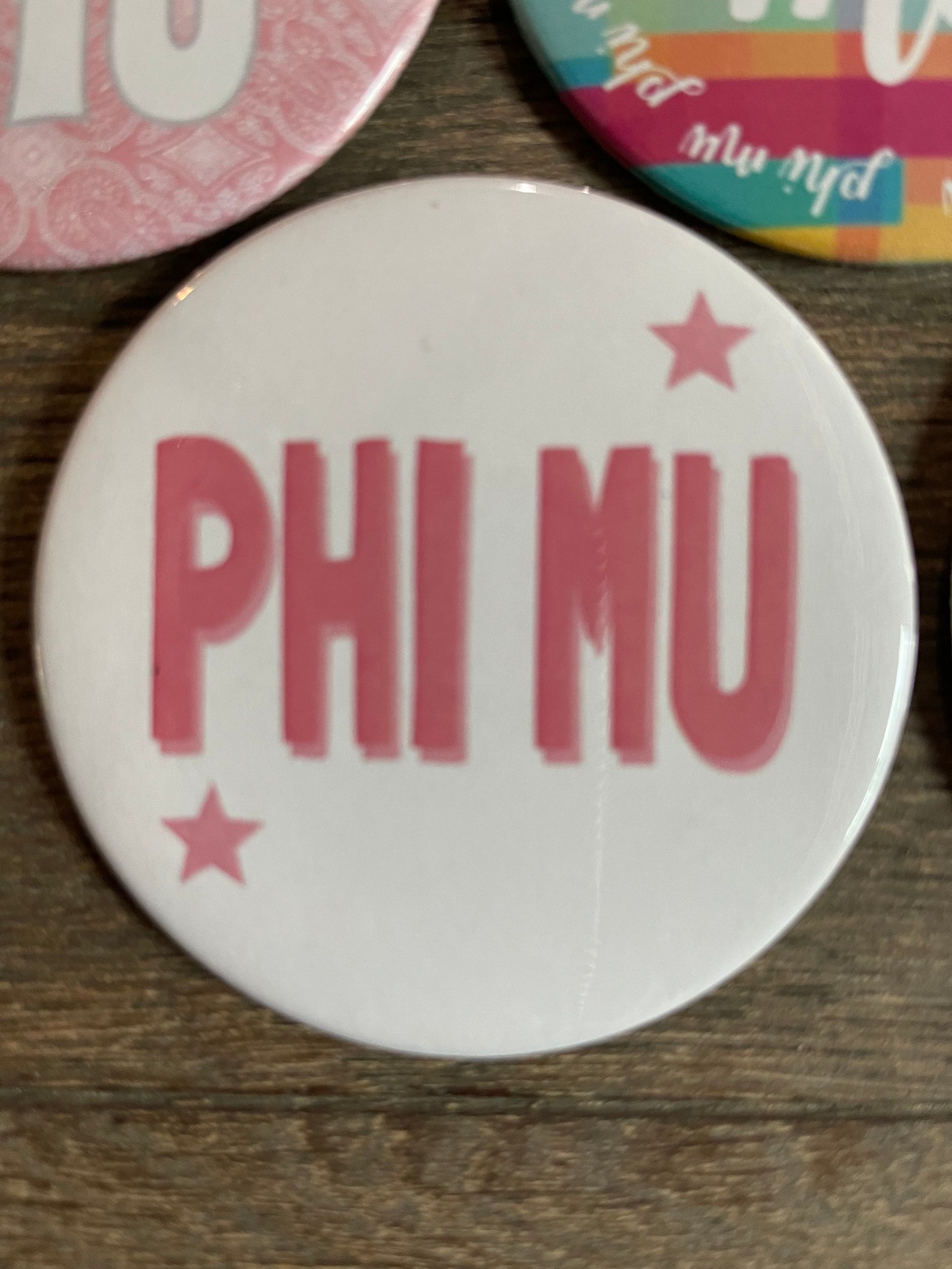 Phi Mu Button Set 7 3 Buttons - Etsy