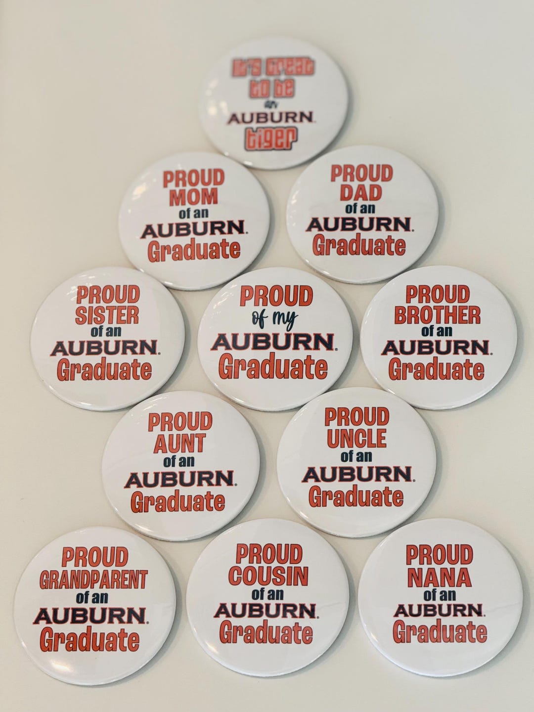 Auburn Graduation Buttons- 3" Buttons - Etsy
