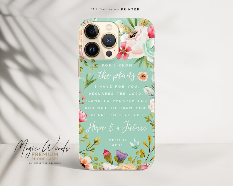 Jeremiah 29:11 Bible Verse Floral Phone Case - Etsy