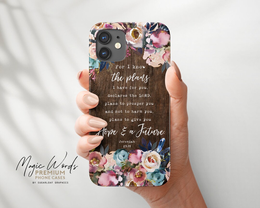 Jeremiah 29:11 Floral Phone Case | Christian Bible Verse - Etsy