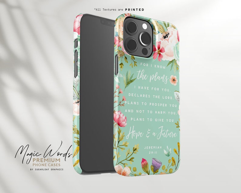 Jeremiah 29:11 Bible Verse Floral Phone Case - Etsy