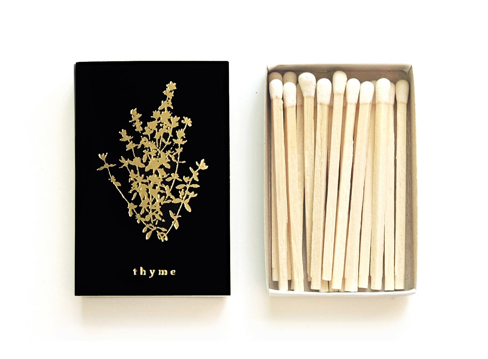 Thyme Botanical Matchbox. Pretty Herb Matchbook. Foil Press - Etsy