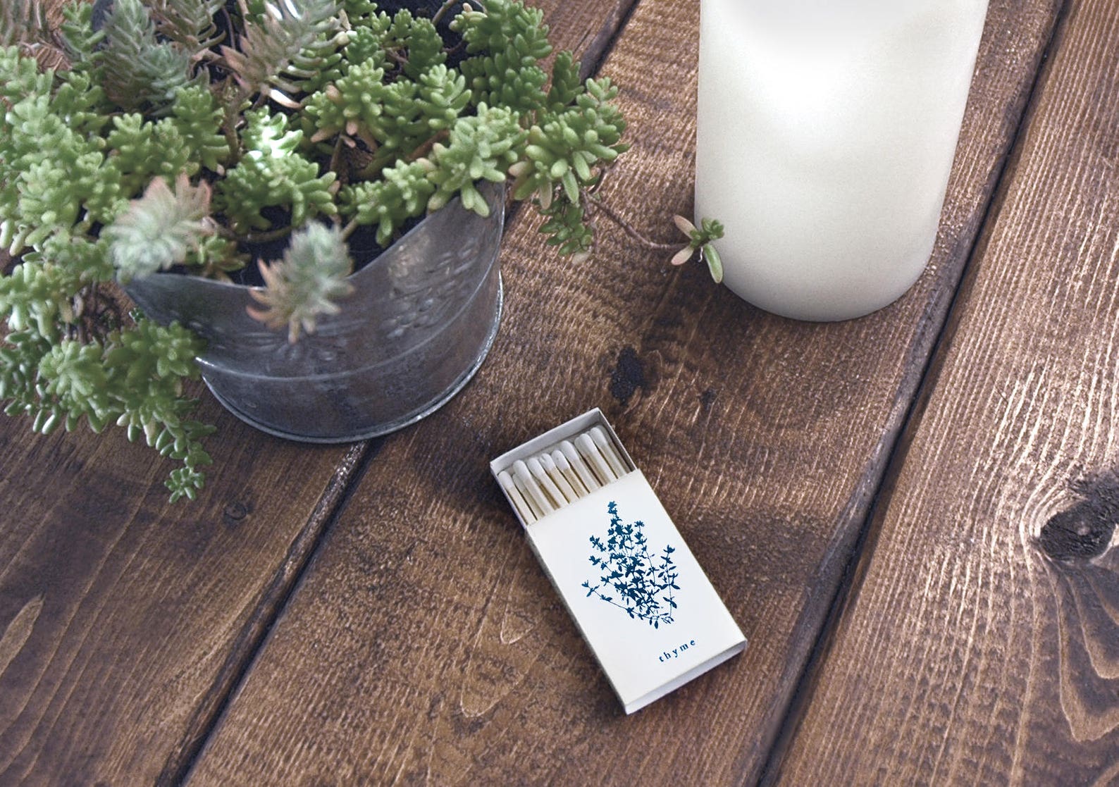Thyme Botanical Matchbox. Pretty Herb Matchbook. Foil Press - Etsy