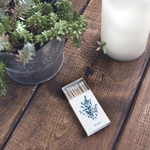 Thyme Botanical Matchbox. Pretty Herb Matchbook. Foil Press Matches ...