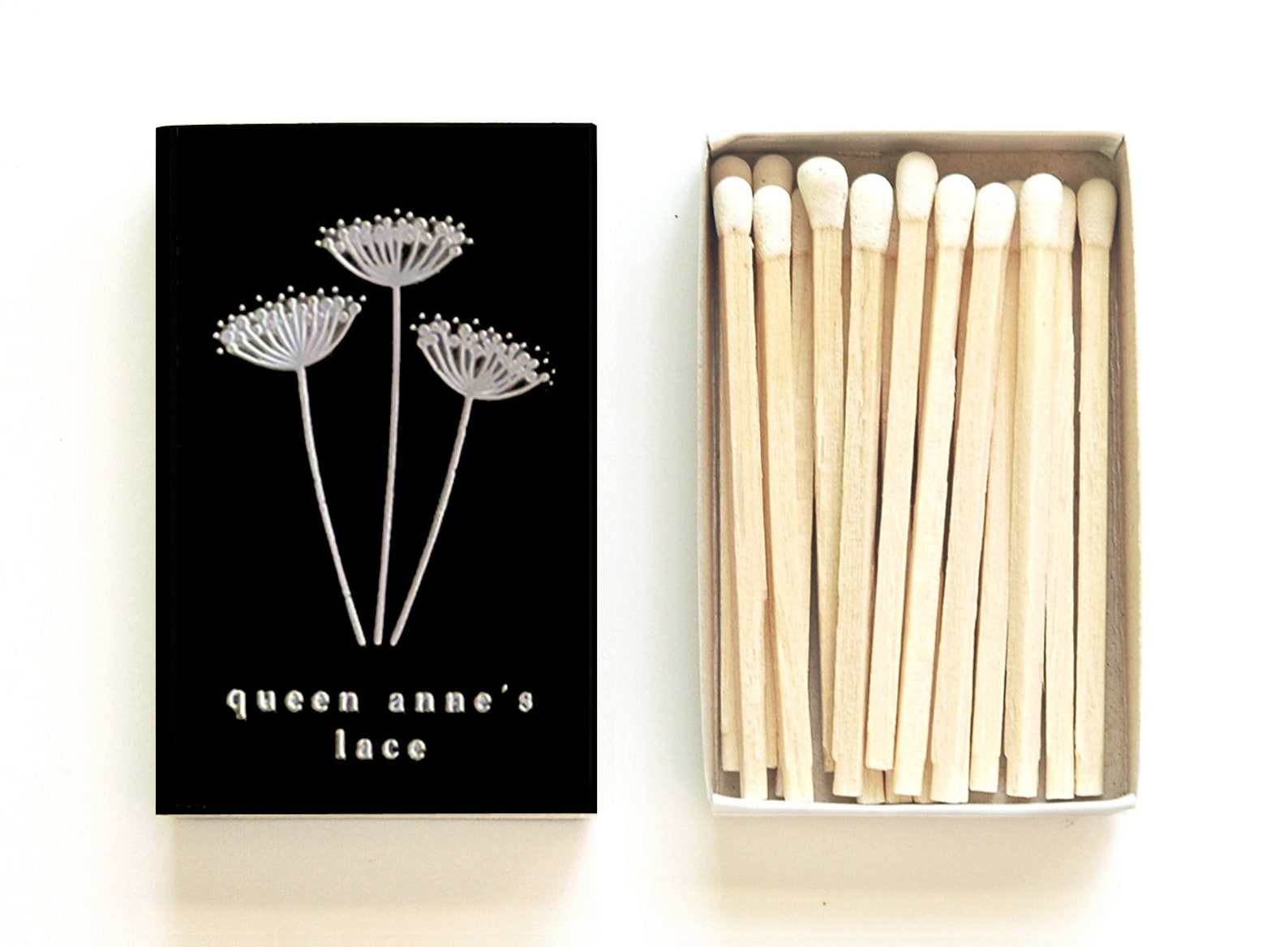 Queen Anne's Lace Botanical Matchbox. Pretty Matches. - Etsy