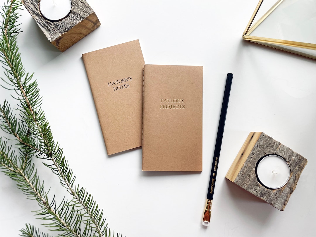 Personalized Mini Saddle Stitch Notebook. Custom Text Notepad. Custom ...