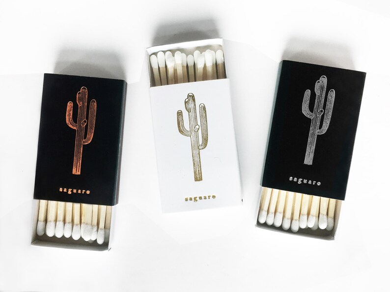 Saguaro Cactus Botanical Matchbox. Cacti Print Matches. Nature - Etsy