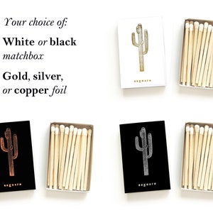 Saguaro Cactus Botanical Matchbox. Cacti Print Matches. Nature Lover ...