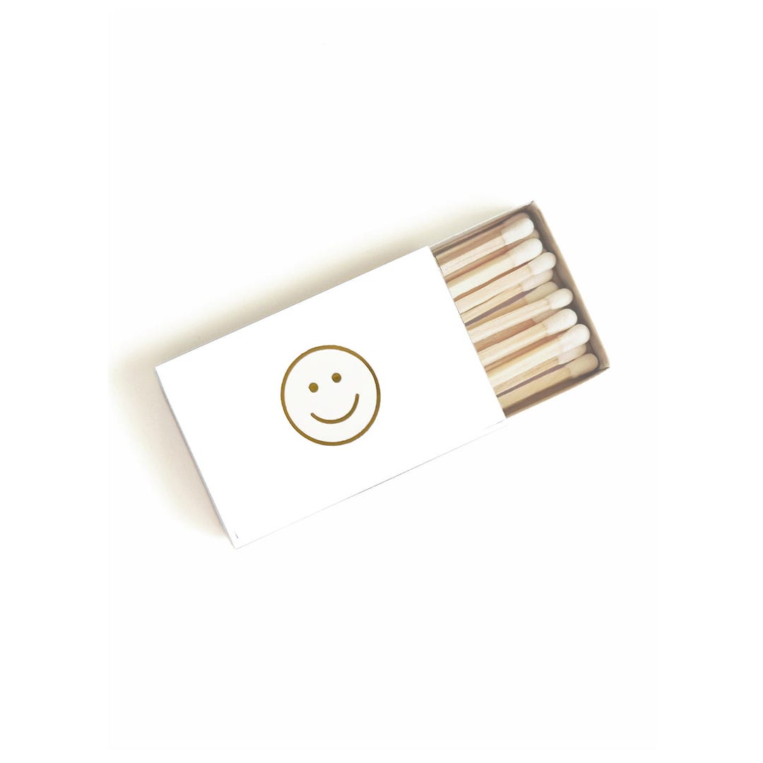 Smiley Face Matchbox. Emoji Matches. Classic Emoji Foil Stamped Favor ...