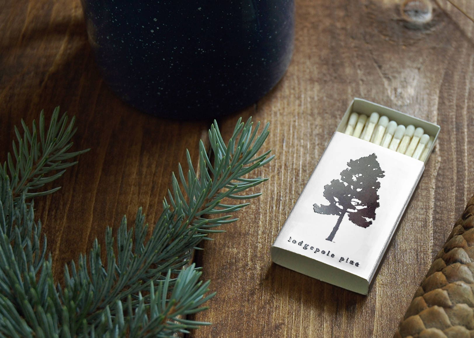 Lodgepole Pine Tree Matchbox. Evergreen Species Gift. | Etsy