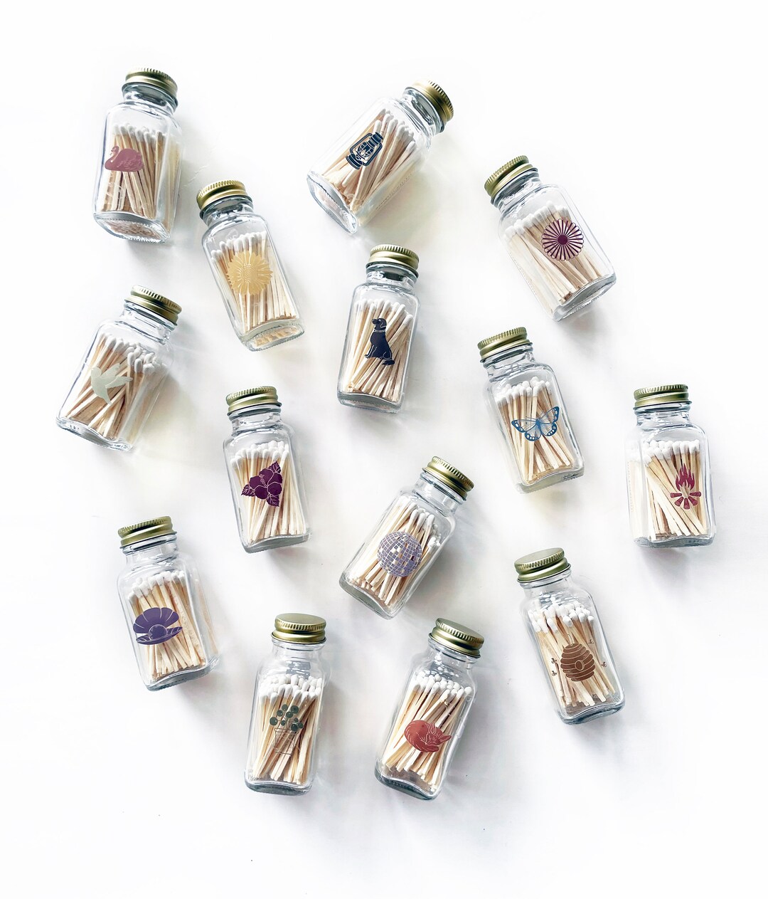 Menagerie Jar Matches. Pretty Match Bottle. Tiny Nature Treasures Match ...