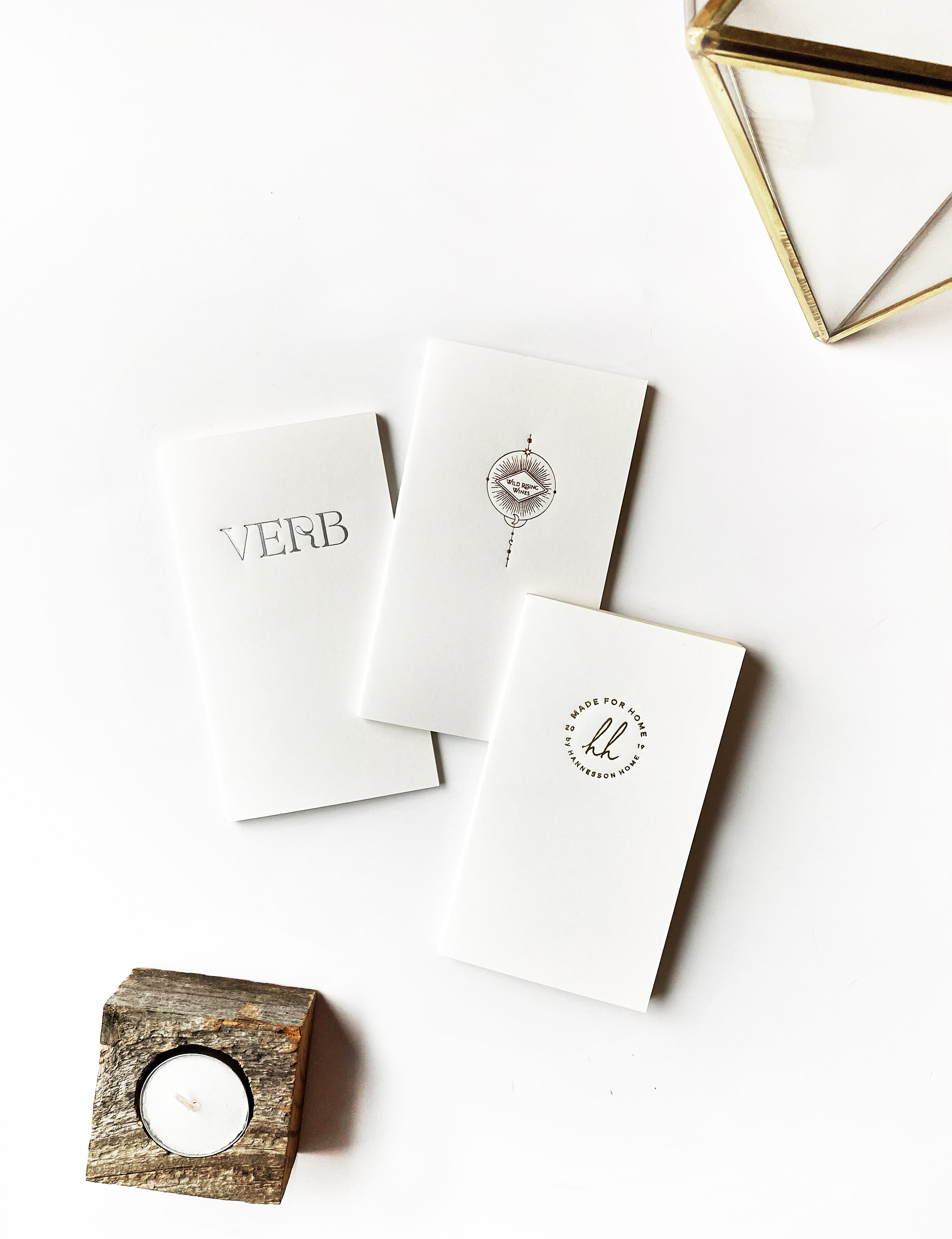 Custom Logo Foil Embossed Mini Stitched Notebooks. Bulk Personalized ...