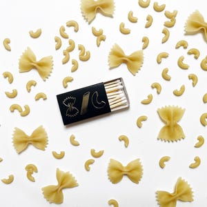 Pasta Trio Matchbox. Farfalle, Penne, & Maccheroni Matches. Kitchen ...