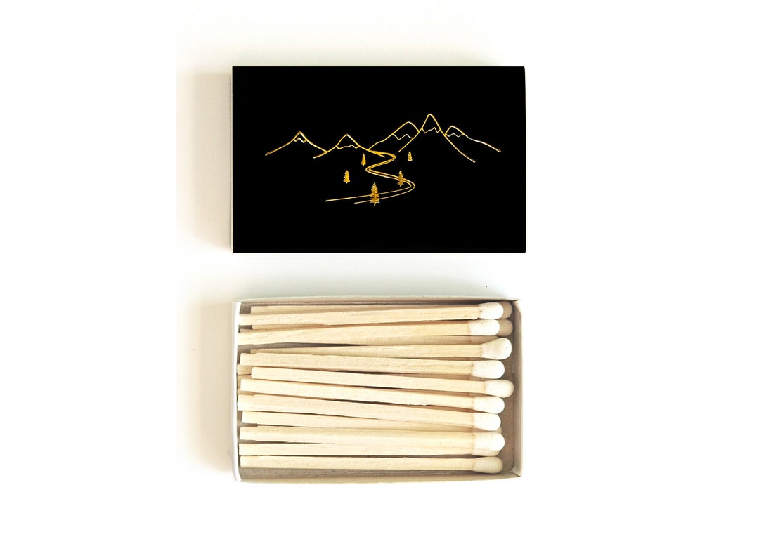 Snow Capped Mountains Matchbox. Ski, Snowboard, Snowshoe, Sled Lover ...