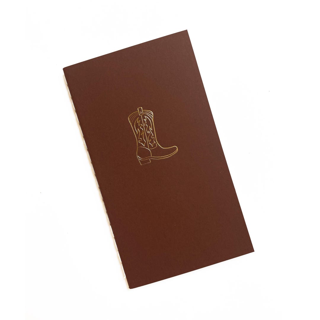 Cowboy Boot Mini Saddle Stitch Notebook. Cute Western Gift. Yee Haw ...