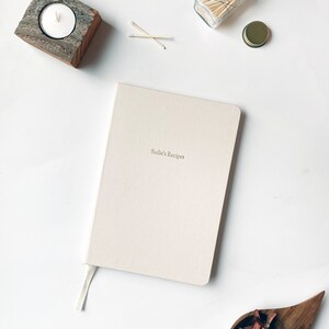 Custom Text Foil Embossed Linen Notebook. Personalized Linen - Etsy