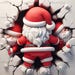 Whimsical Santa Claus Stuck in Wall 3D Tumbler Design for Christmas ...