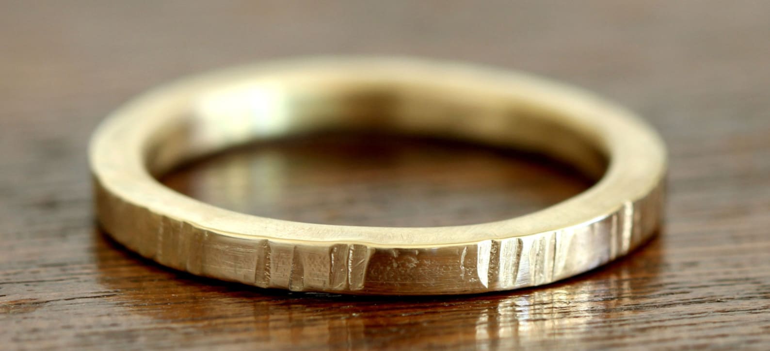 14k Gold Tree Bark Wedding Ring - Etsy