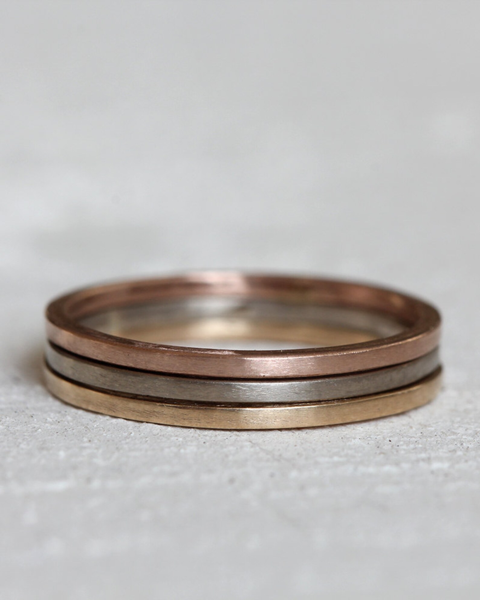 Gold Stacking Rings Solid 14k Gold Stacking Rings | Etsy