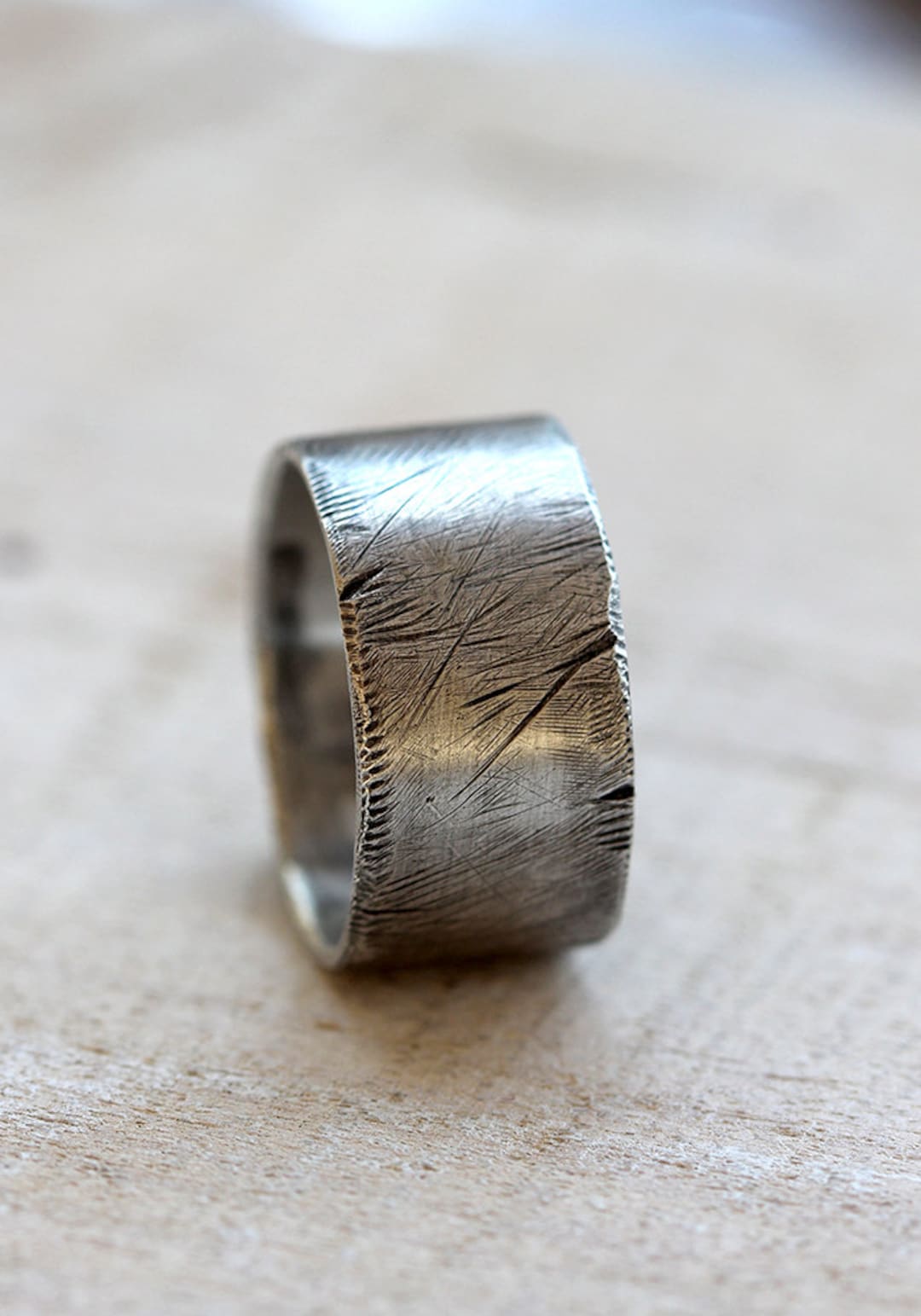 Men's Distressed Ring - Etsy
