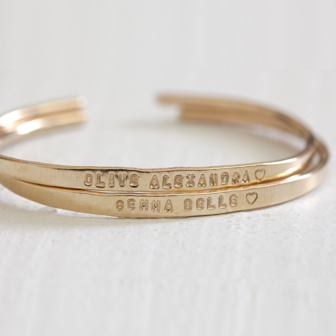 Personalized Solid Gold Cuff Bracelet 14k Gold and 18k Gold - Etsy