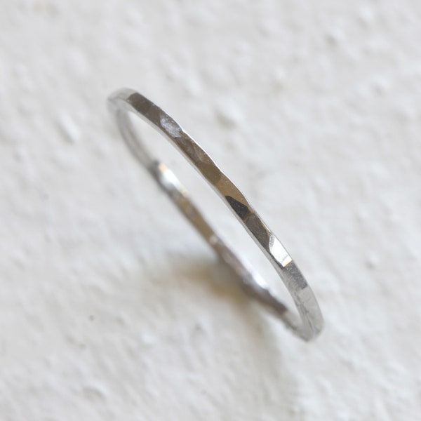 Thin Hammered Ring - Etsy