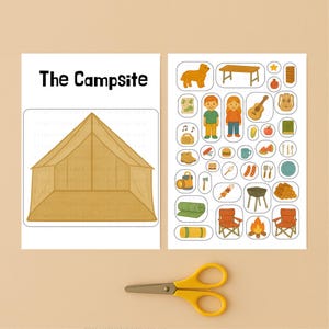 Kids Camping Craft Activity: Printable Quiet Time Play (PDF Download ...