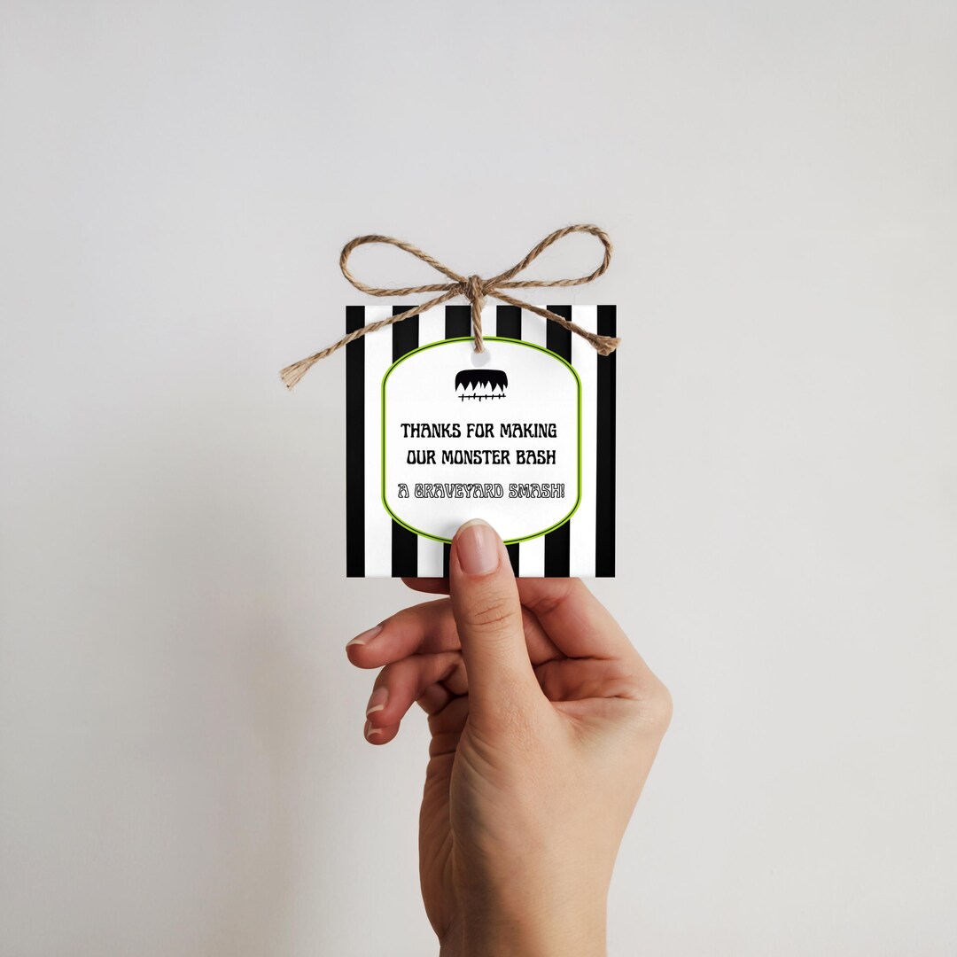 Frankenstein Monster Bash Tag | Halloween Favor Printable | Editable ...