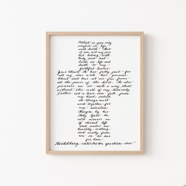 Heidelberg Catechism Question 1 Wall Art - Etsy