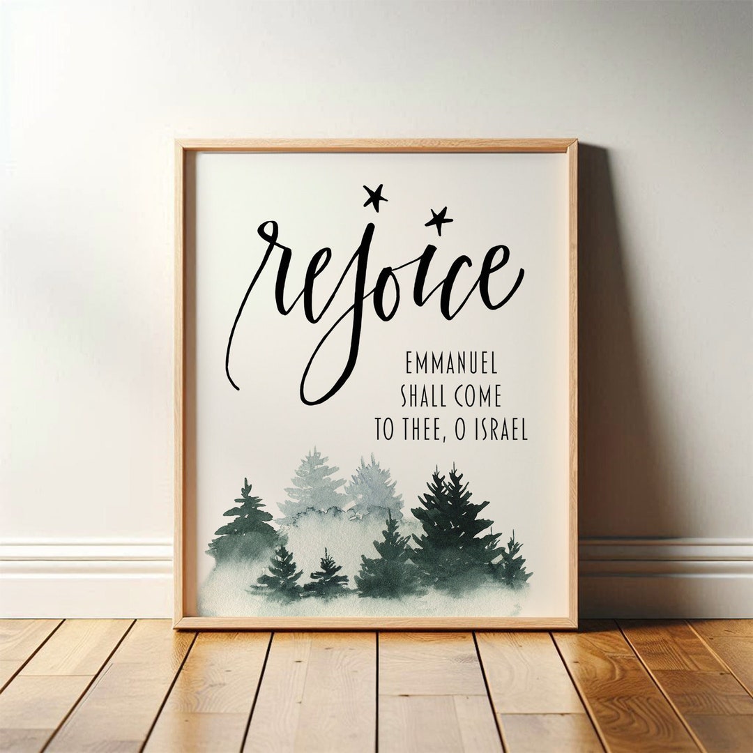 O Come Emmanuel Christmas Wall Art | Original Artwork, Calligraphy ...