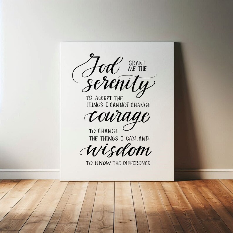 Serenity Prayer Printable | Serenity Prayer Wall Art Print | God Grant ...
