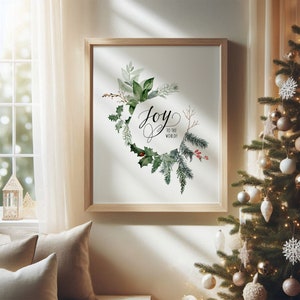 Joy to the World | Christmas Wall Art, Original Hand Calligraphy ...