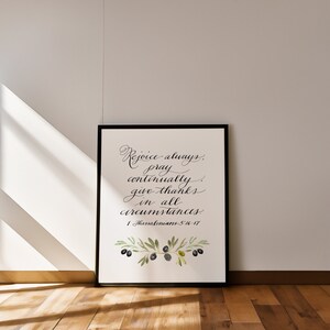 Bible Verse Wall Art, Thessalonians | Original Art Print, Hand ...