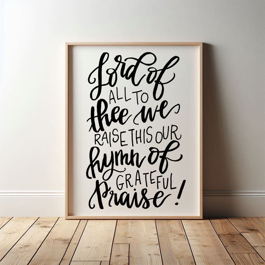 Hand Lettered Christian Wall Art | for the Beauty of the Earth ...