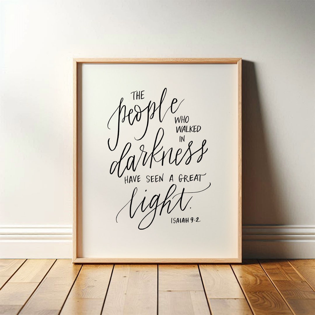 Jesaja 9 Weihnachten Wandkunst | Bibelvers | Christliche Dekoration ...