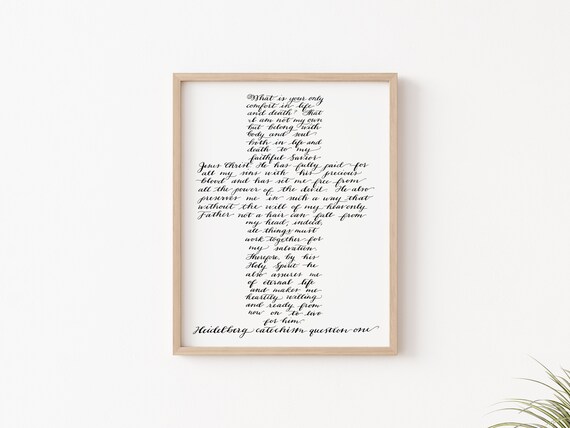Heidelberg Catechism Question 1 Printable File Pastor Gift - Etsy