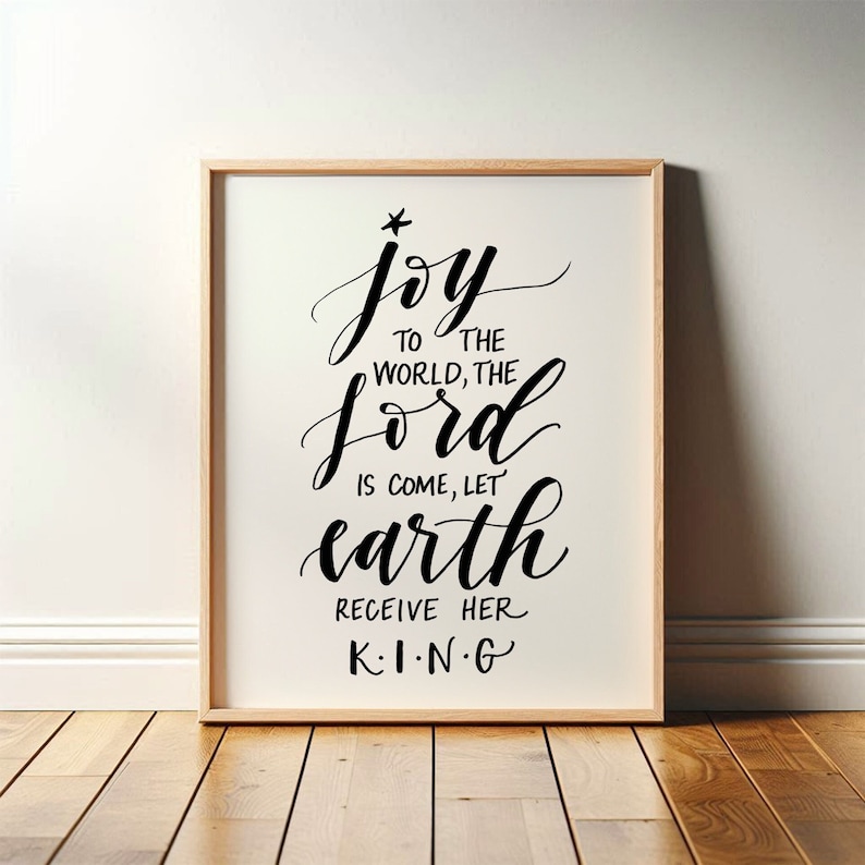 Joy to the World | Christmas Wall Art | Christian Hymn Printable ...