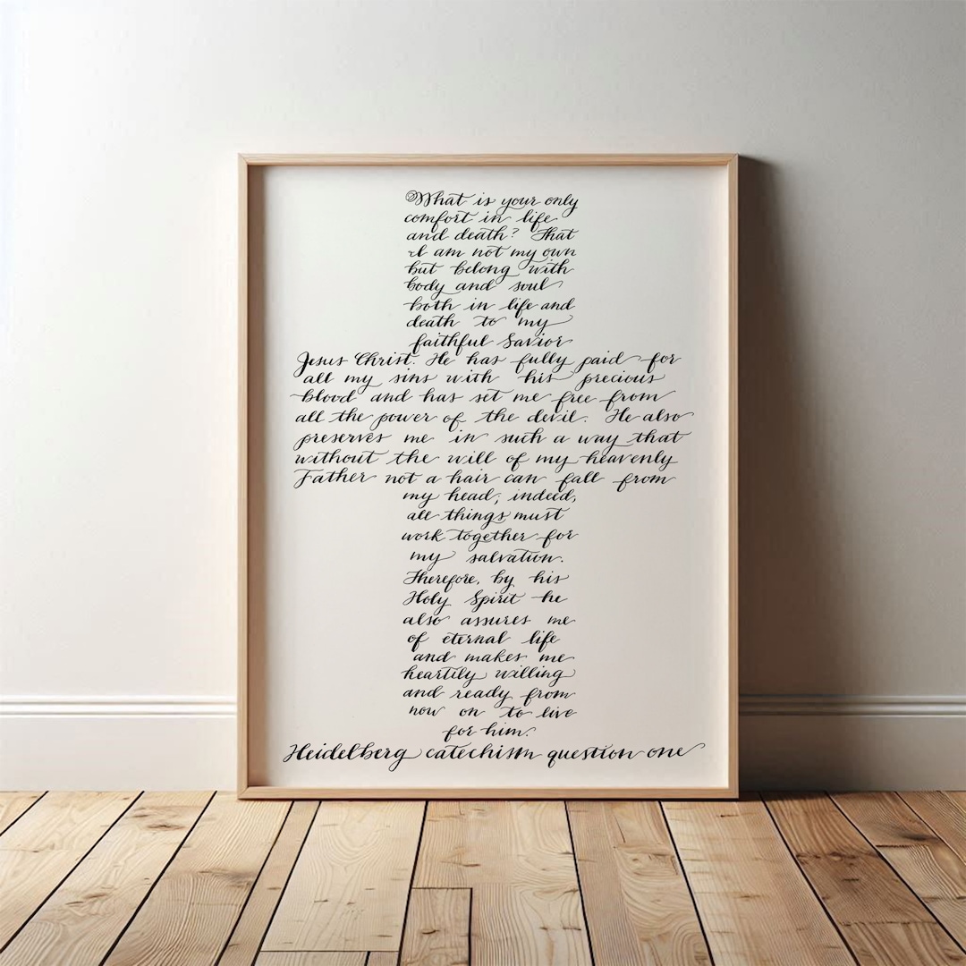 Heidelberg Catechism Question 1 | Christian Wall Art | Original ...