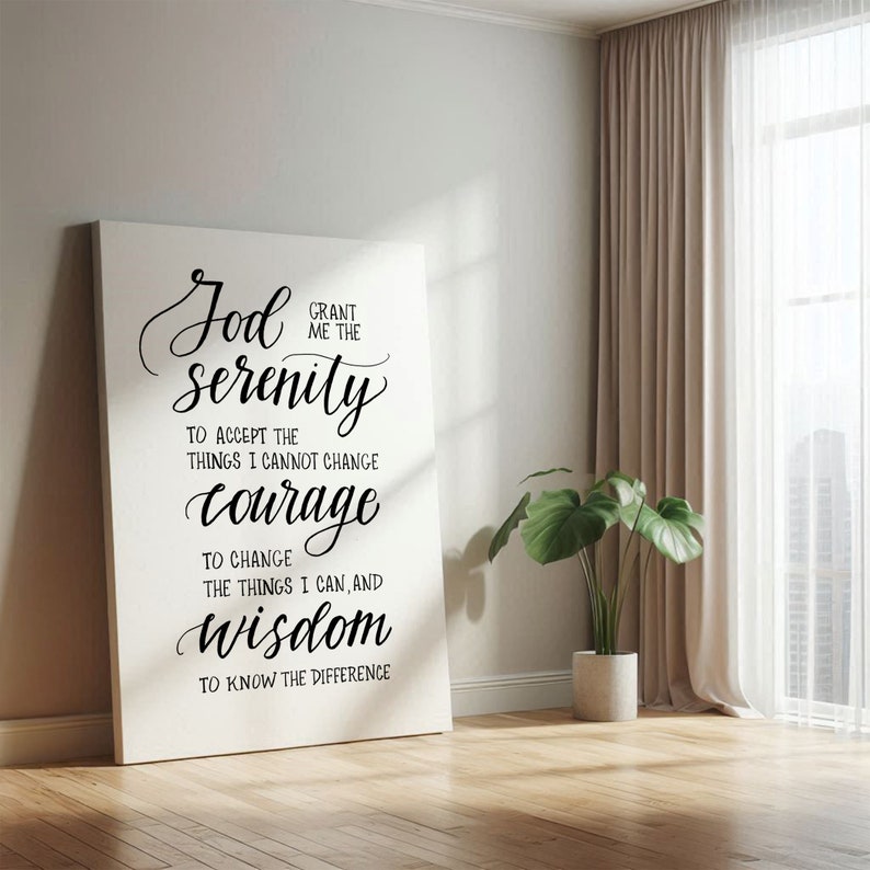 Serenity Prayer: "god Grant Me Serenity, Courage, Wisdom" | Hand Drawn ...
