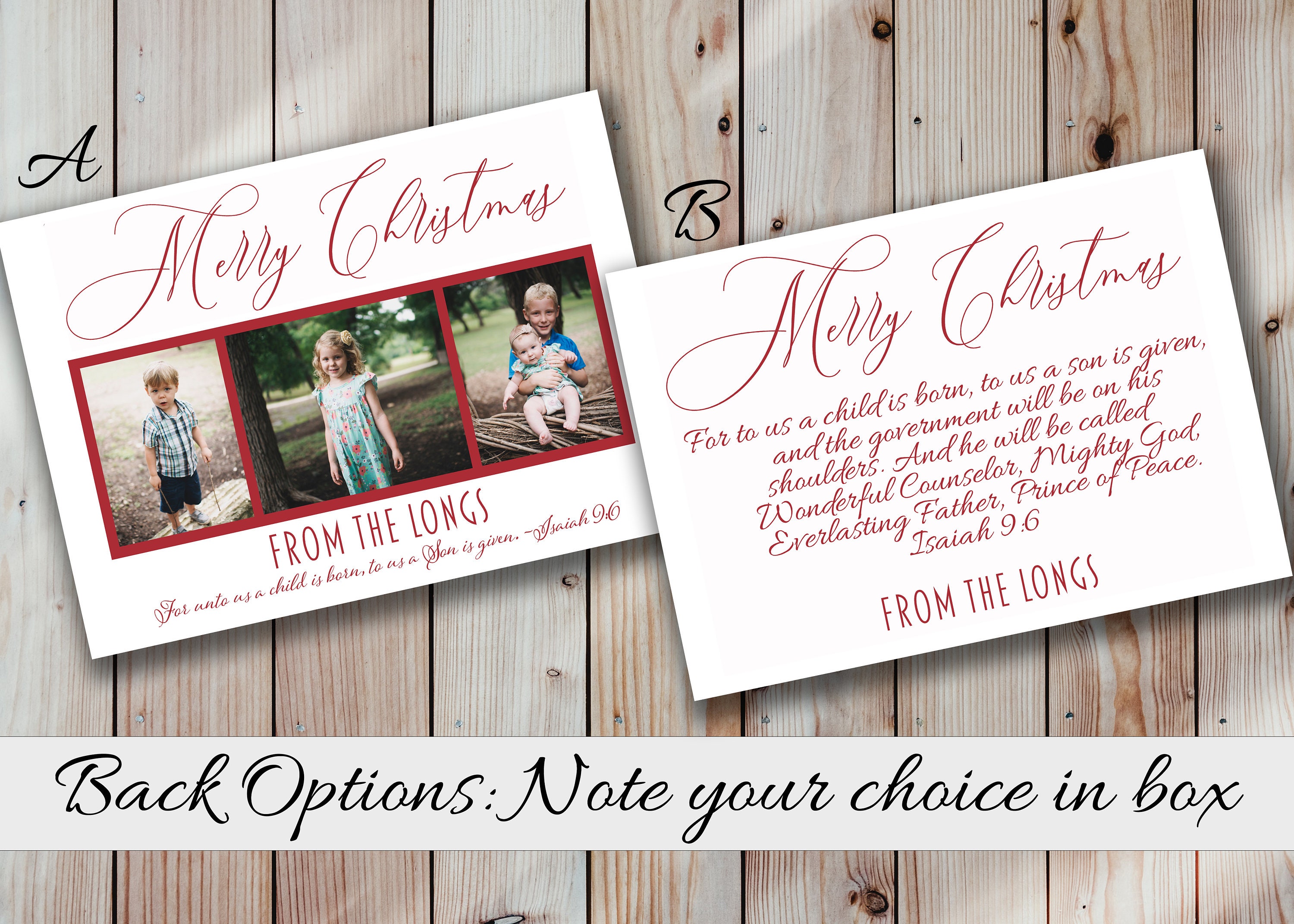 Printed Photo Christmas Cards Christian Christmas Cards Photo Christian ...