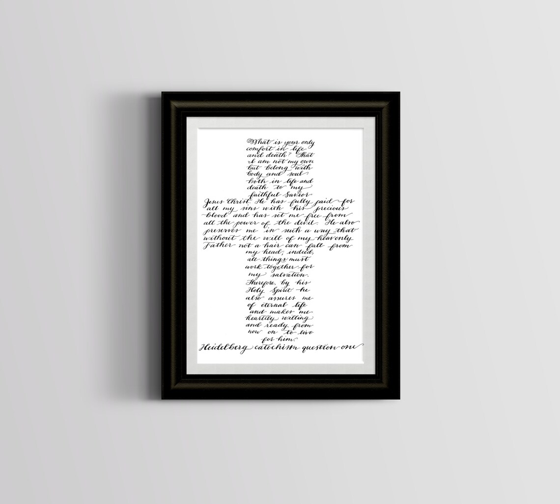 Heidelberg Catechism Question 1 Printable File Pastor Gift - Etsy