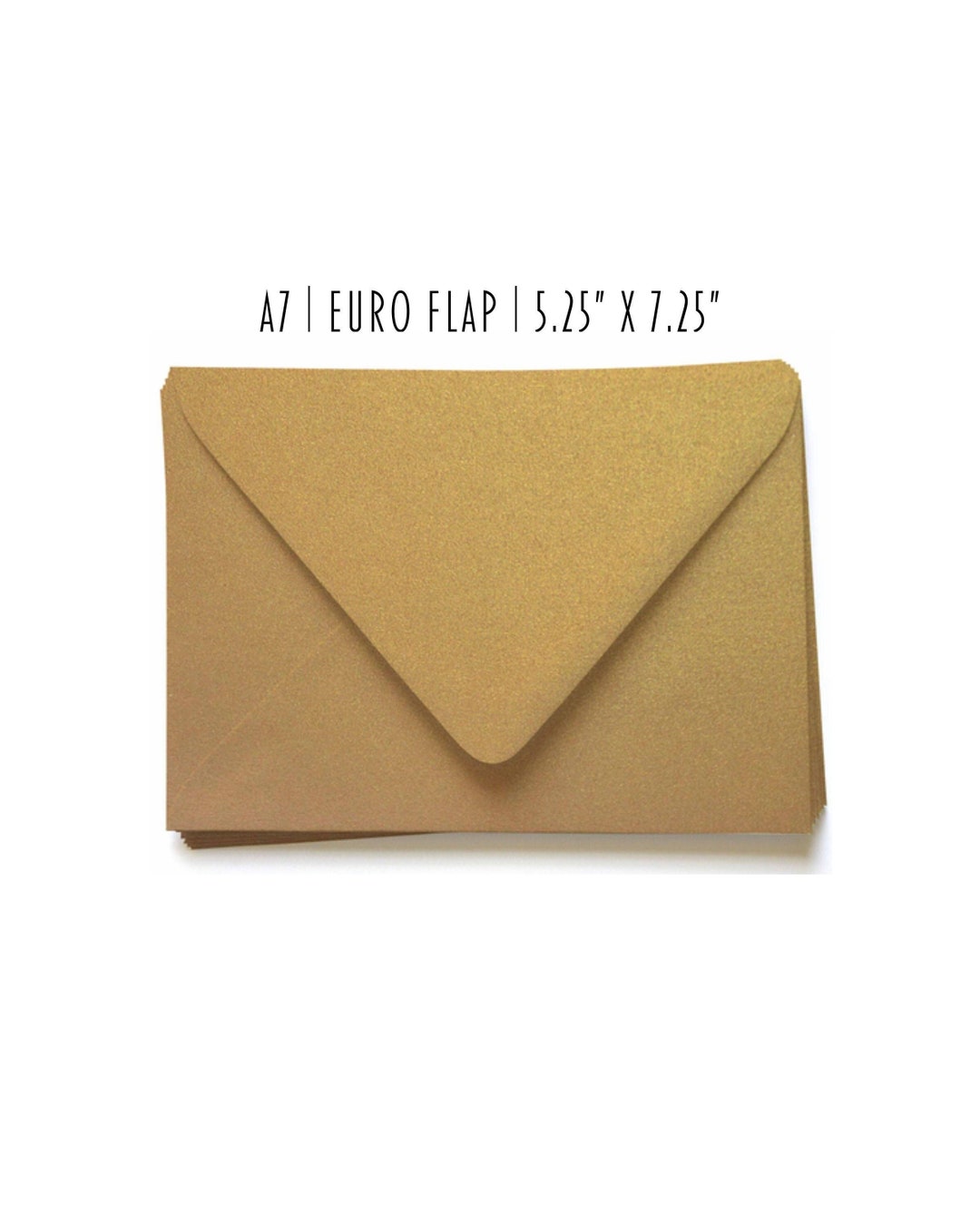 Antique Gold Envelopes for Invitations A7, 5x7 Metallic, Gold Envelopes ...