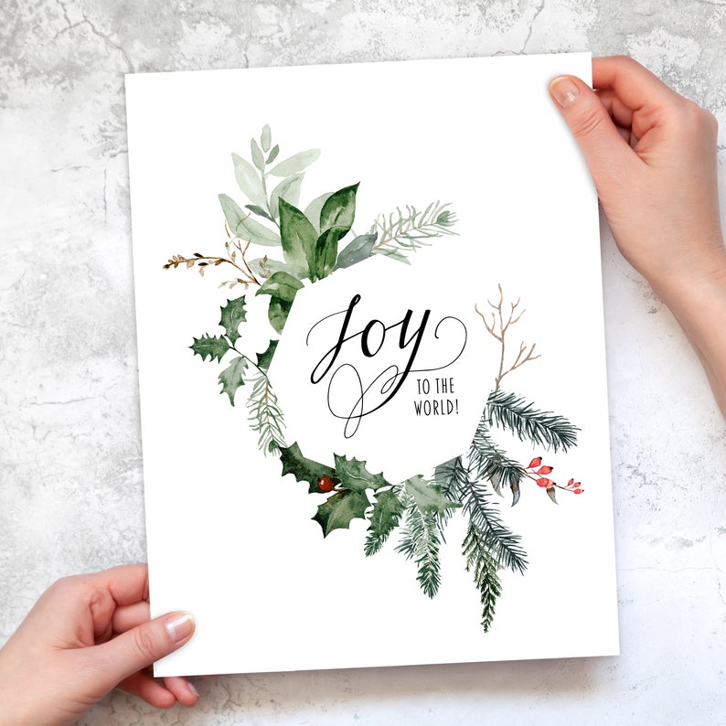 Joy to the World | Christmas Wall Art, Original Hand Calligraphy ...