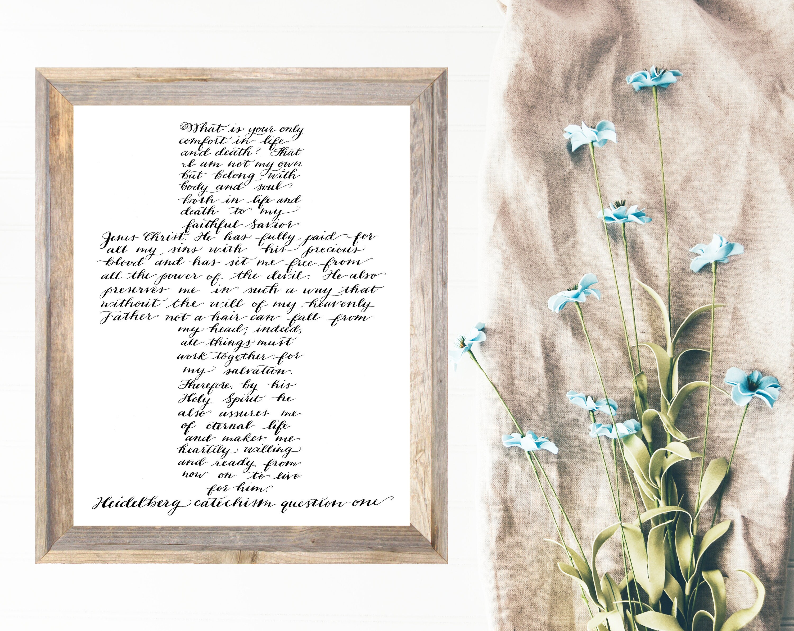 Heidelberg Catechism Question 1 Printable File Pastor Gift Christmas ...