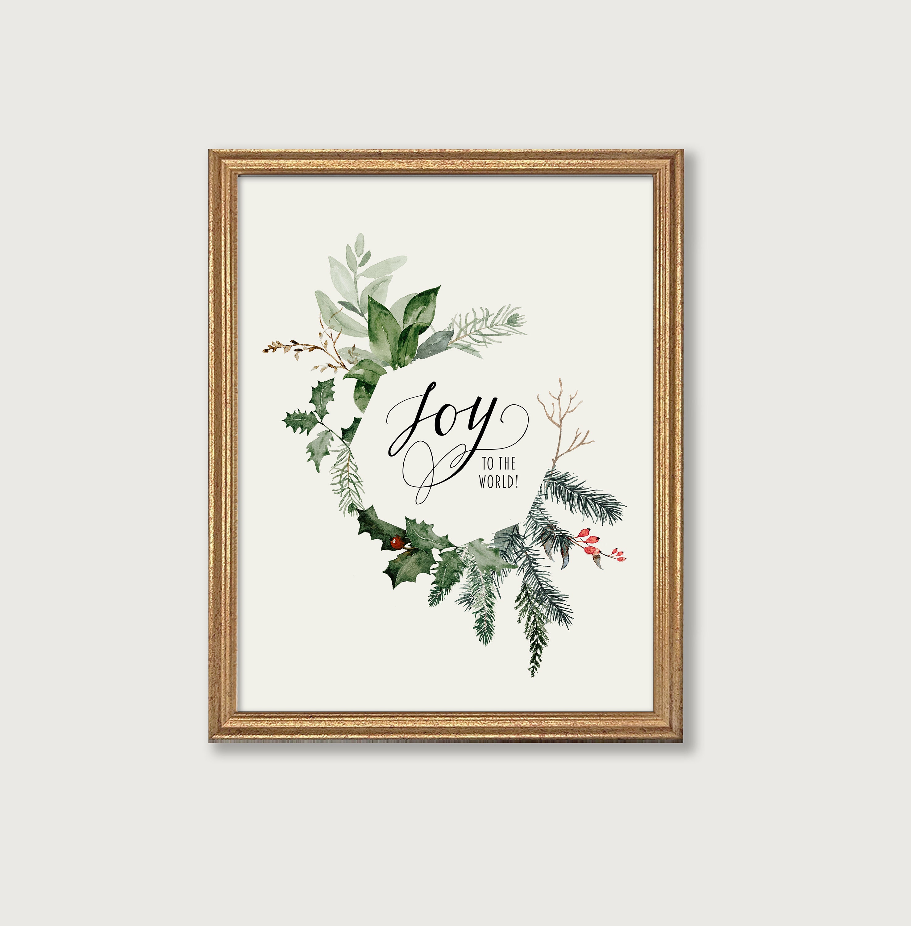 Joy to the World | Christmas Wall Art, Original Hand Calligraphy ...