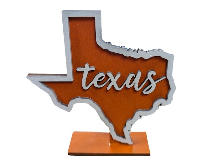 Texas Shape Decoration, Tiered Tray, Shelf Setter, Lone Star State ...