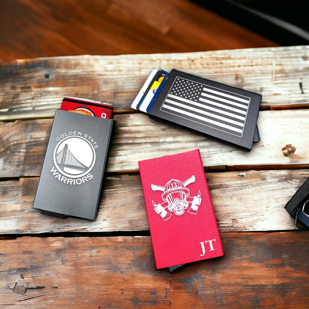 Engraved Wallet Pop up Style - Metal - RFID Blocking - Etsy